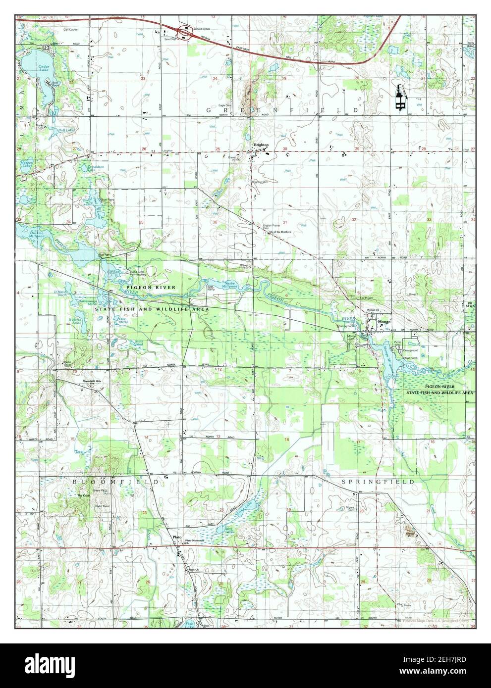 Mongo, Indiana, map 1992, 1:24000, United States of America by Timeless ...