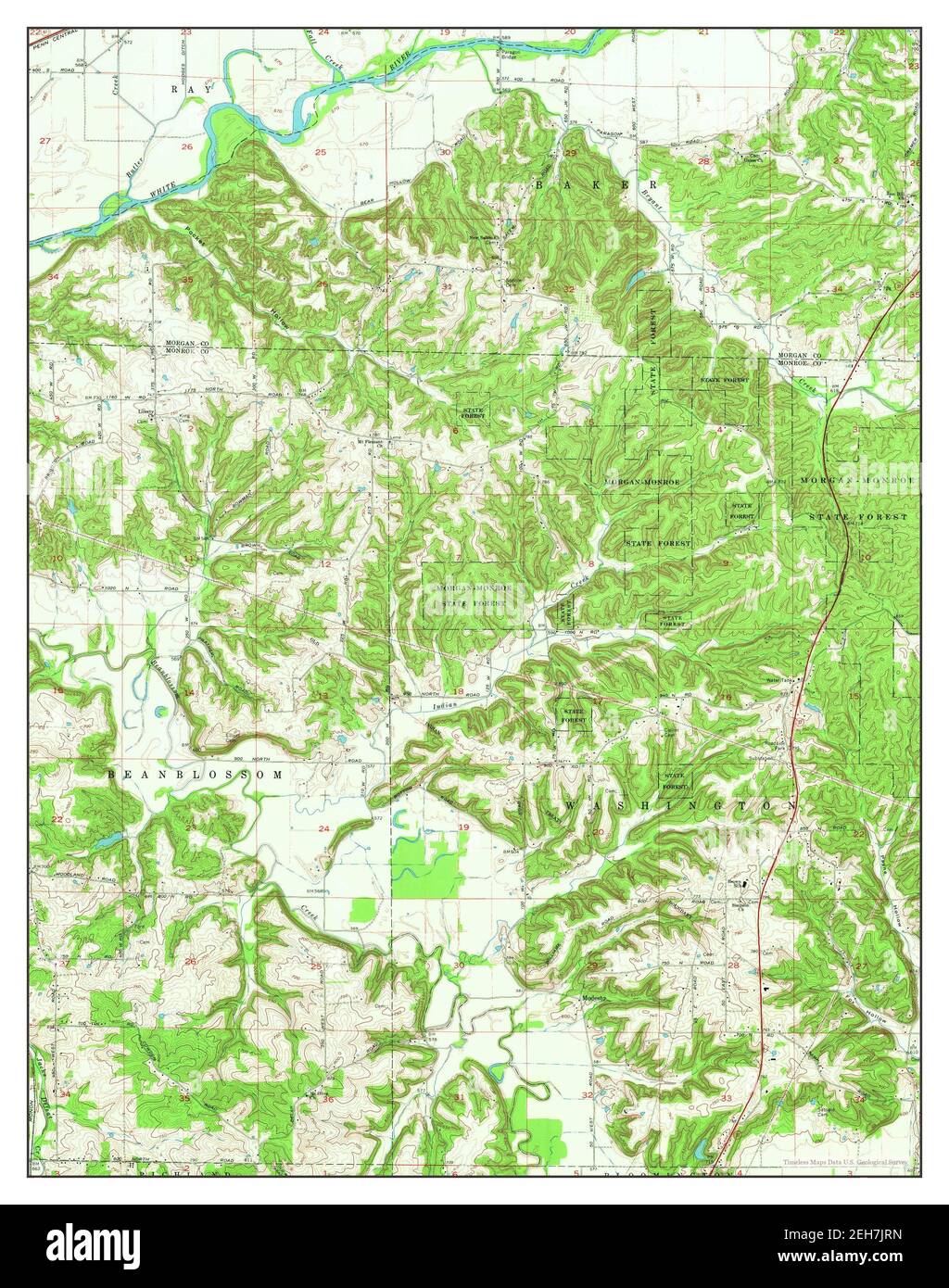Modesto, Indiana, map 1970, 1:24000, United States of America by ...