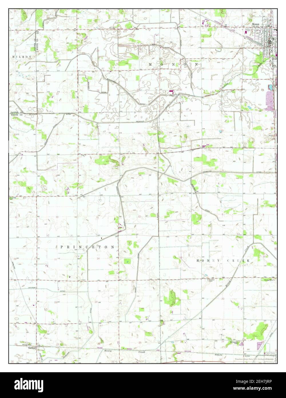 Monon indiana map Cut Out Stock Images & Pictures - Alamy