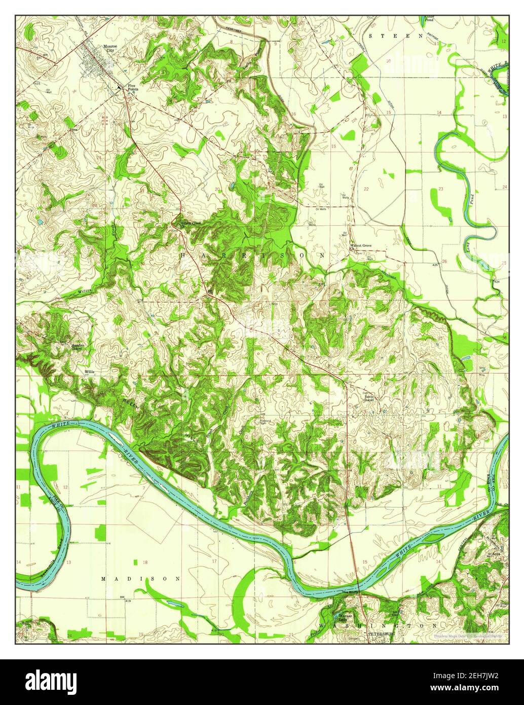 Map of monroe city hi-res stock photography and images - Alamy
