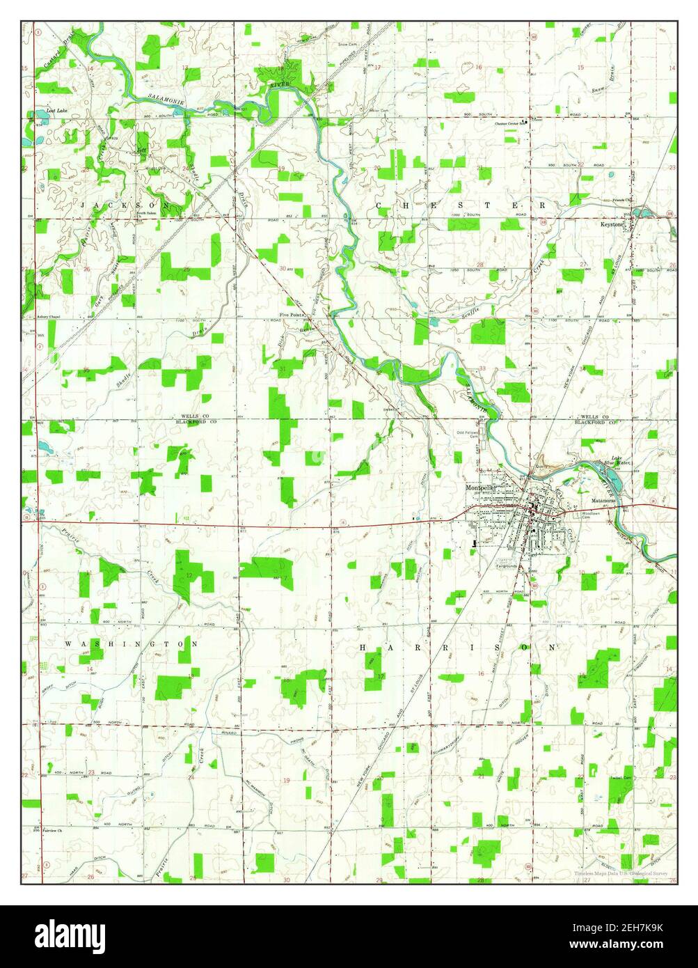 Old map of indiana Cut Out Stock Images & Pictures - Alamy