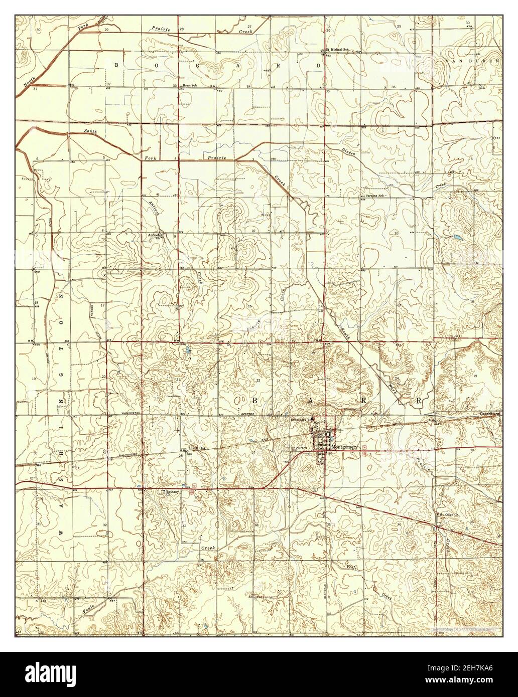 Montgomery, Indiana, map 1944, 1:24000, United States of America by ...