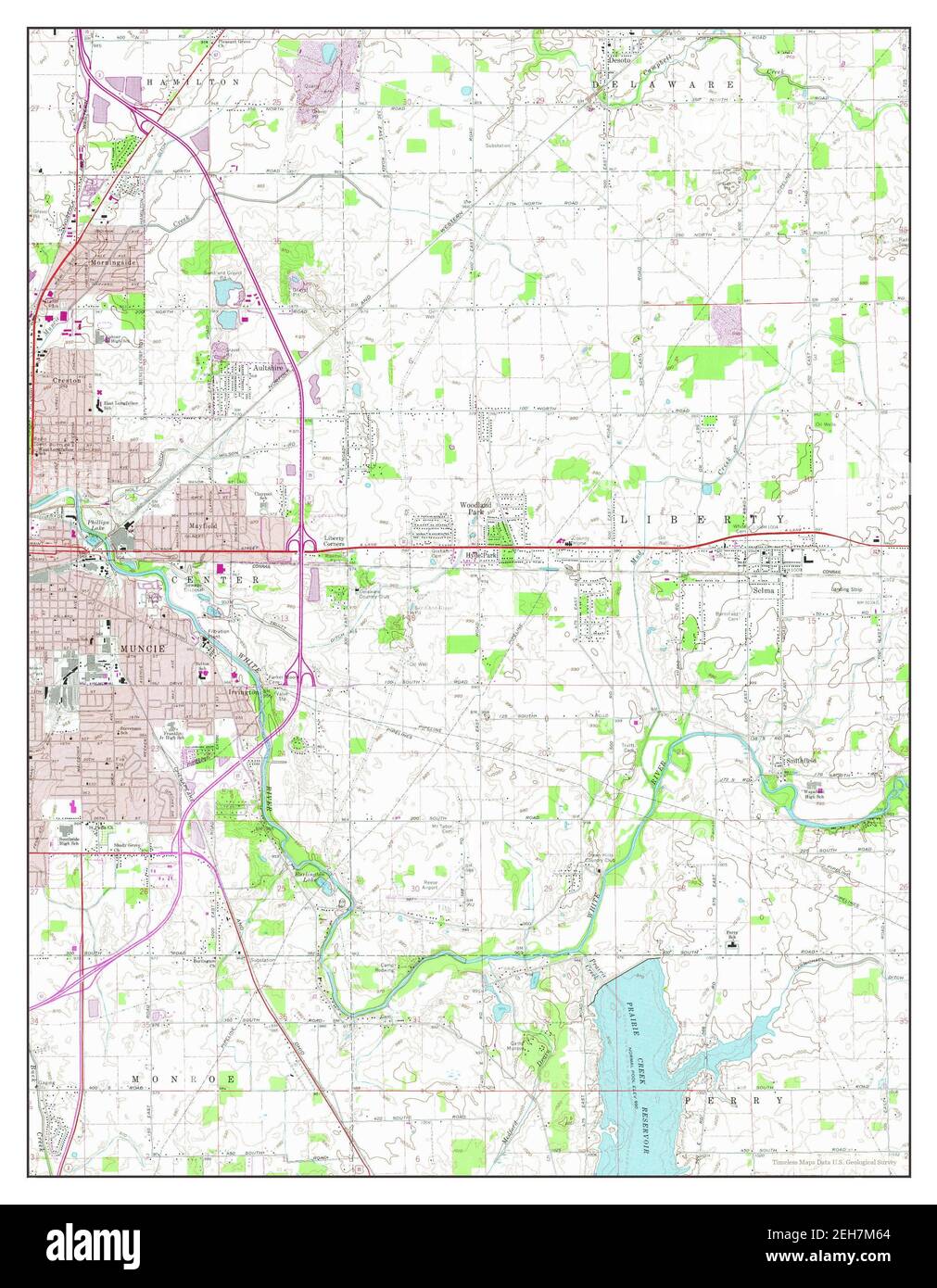 Muncie map hi-res stock photography and images - Alamy