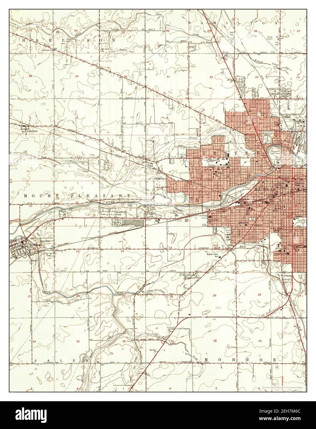 Muncie indiana map hi-res stock photography and images - Alamy