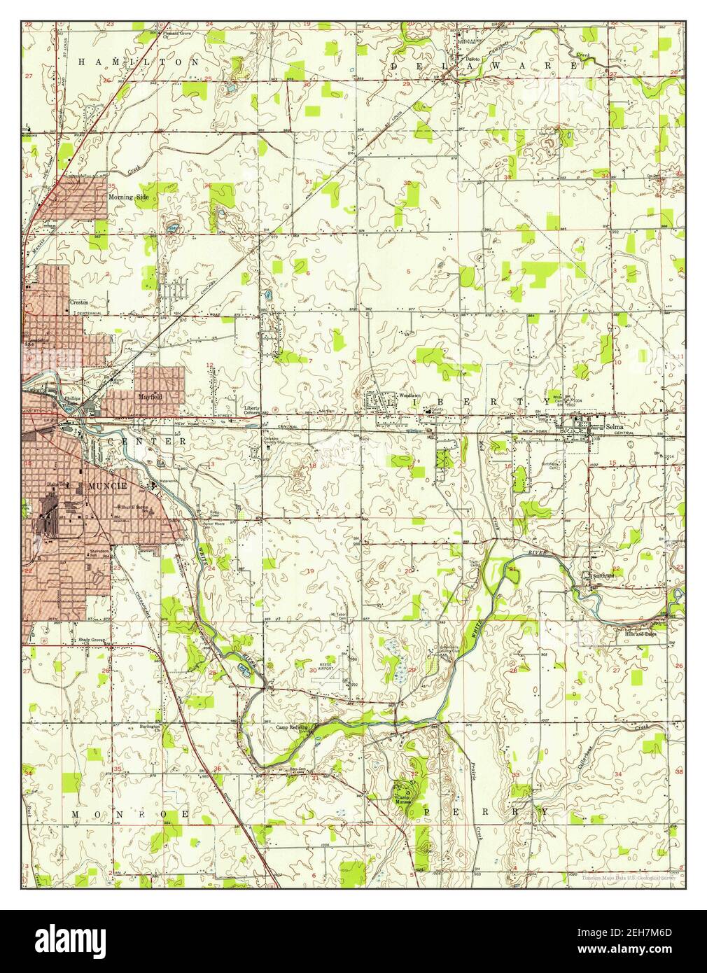 Muncie map hi-res stock photography and images - Alamy