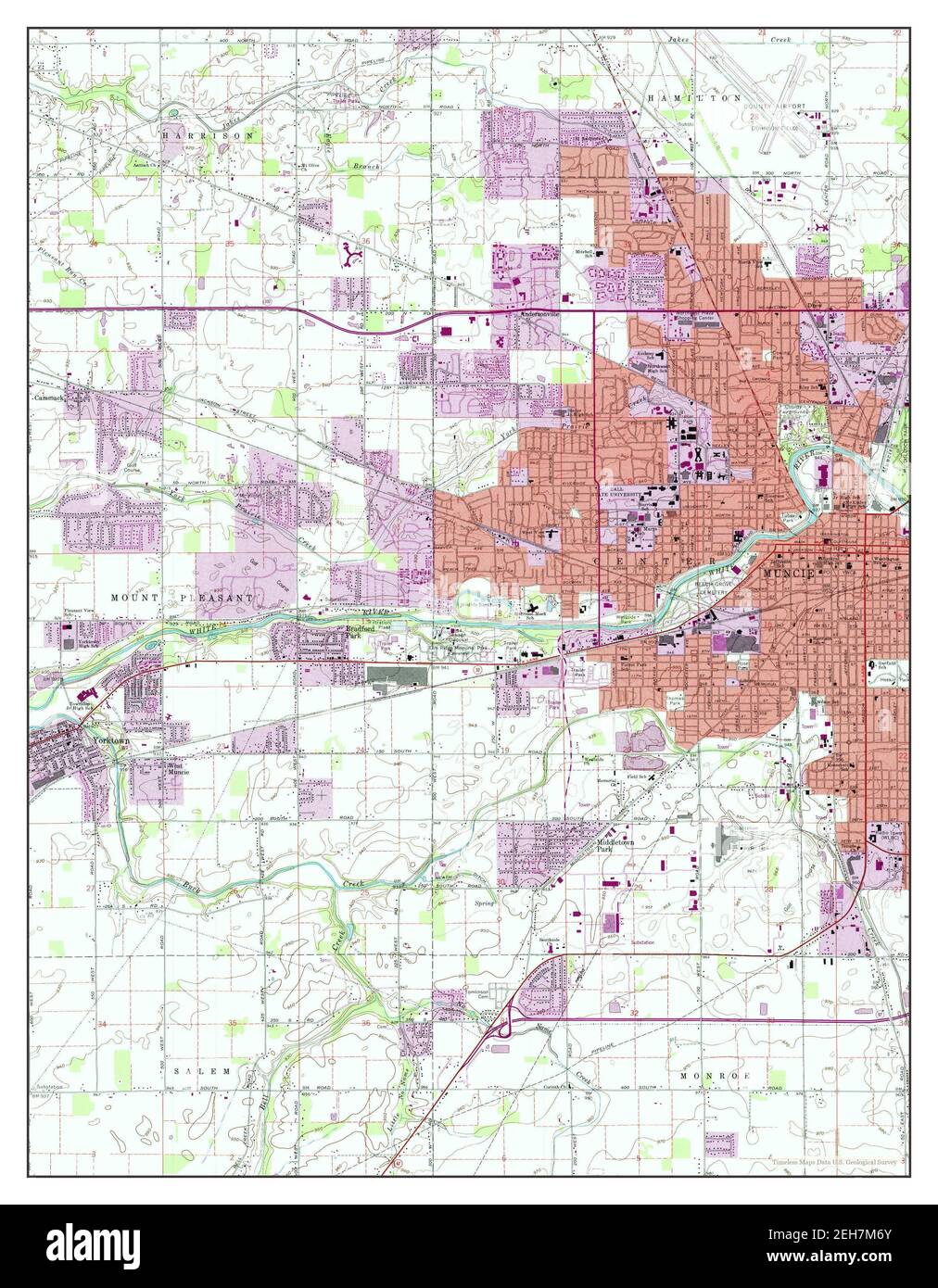 Map of muncie hi-res stock photography and images - Alamy
