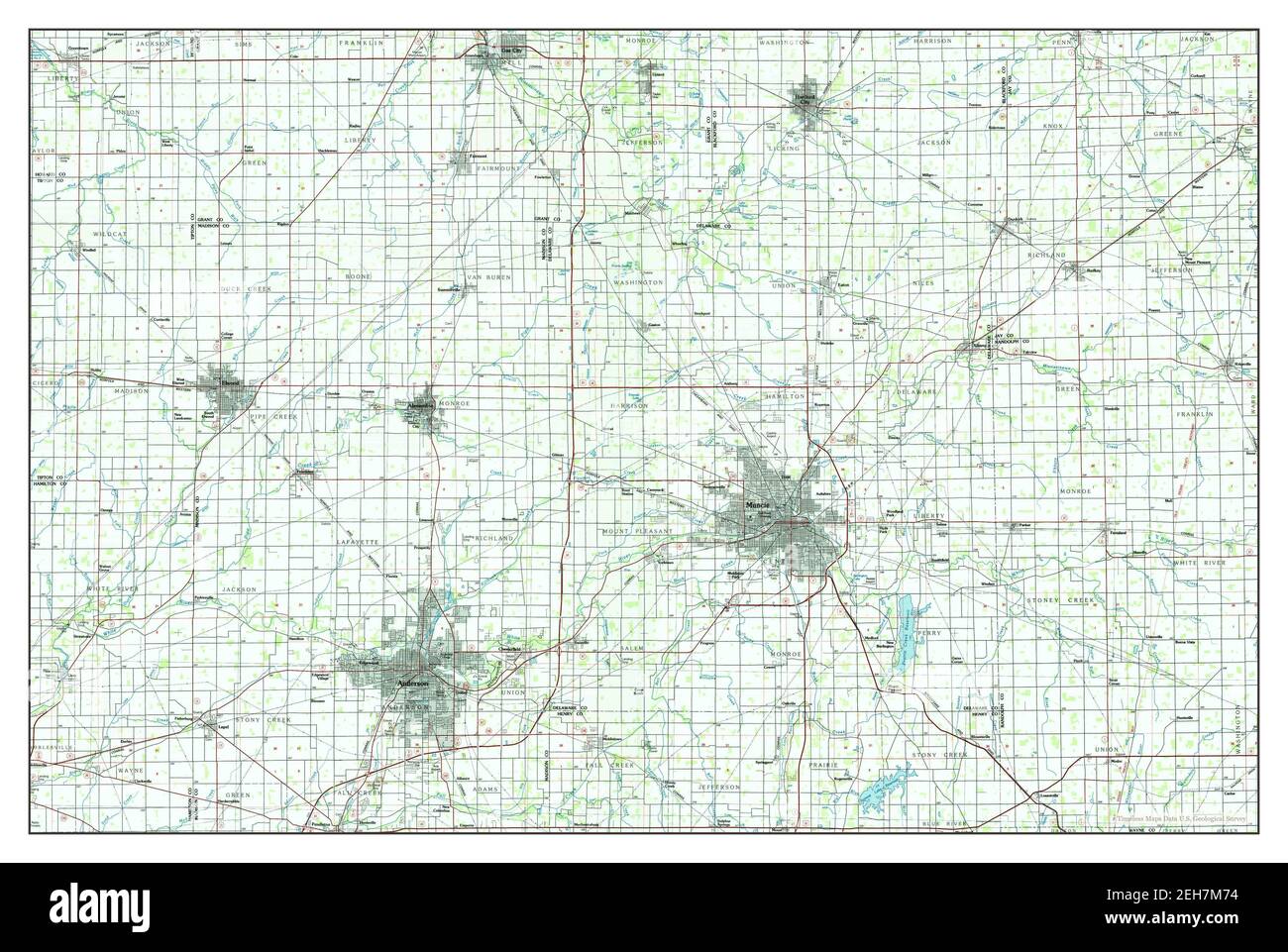 Muncie map hi-res stock photography and images - Alamy