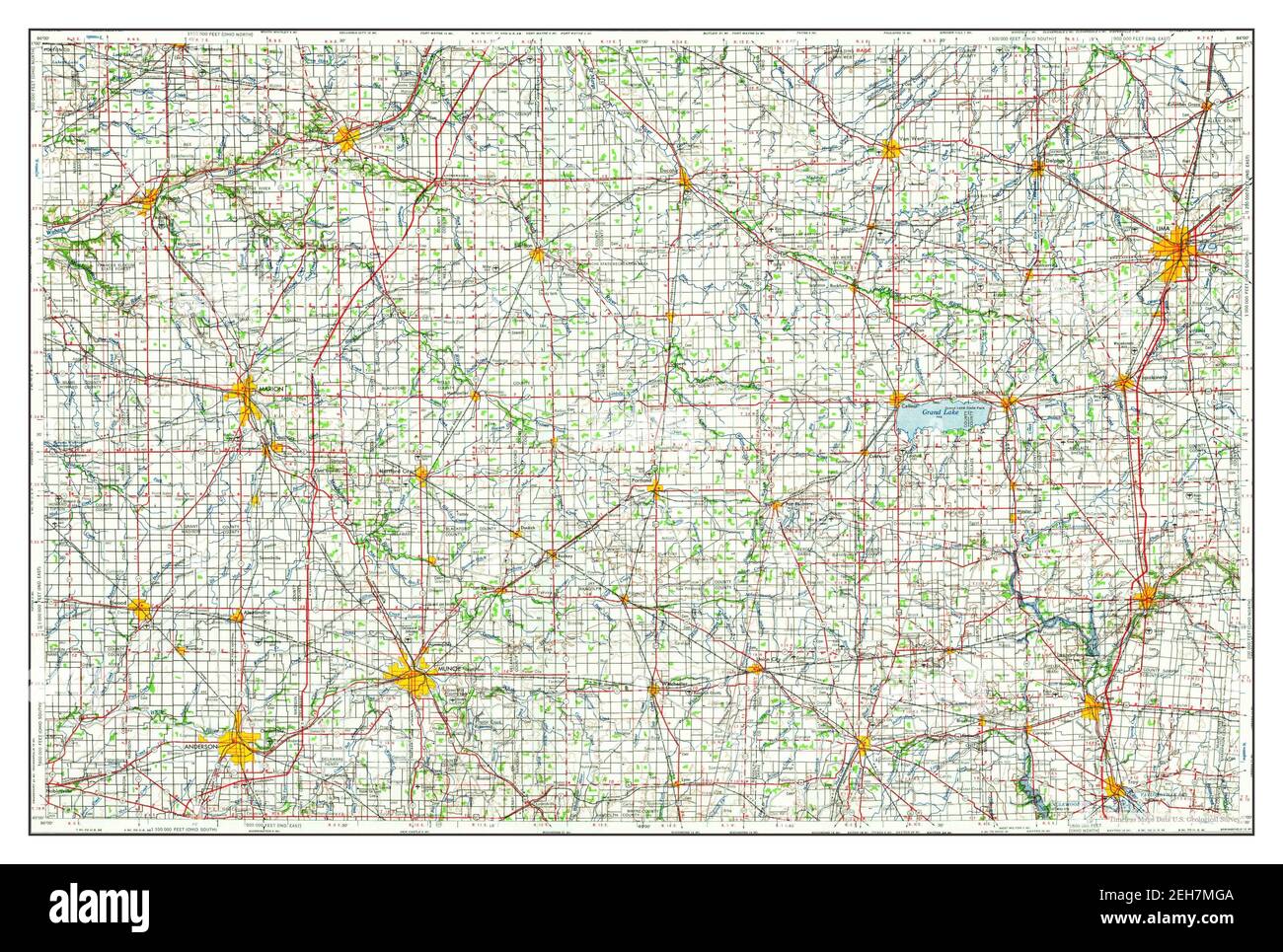 Muncie map hi-res stock photography and images - Alamy