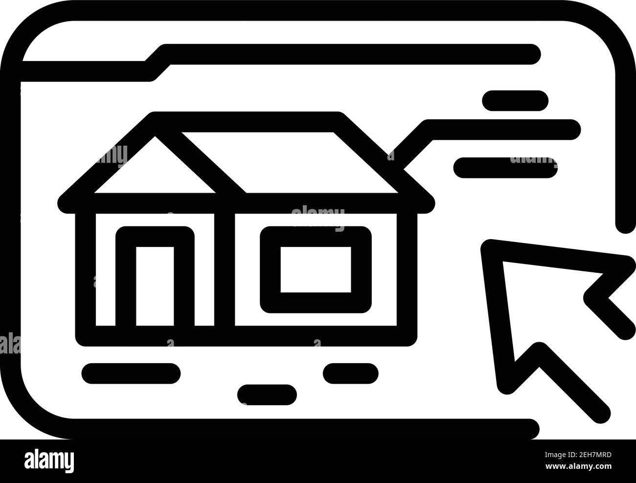 Online selection home icon. Outline online selection home vector icon ...
