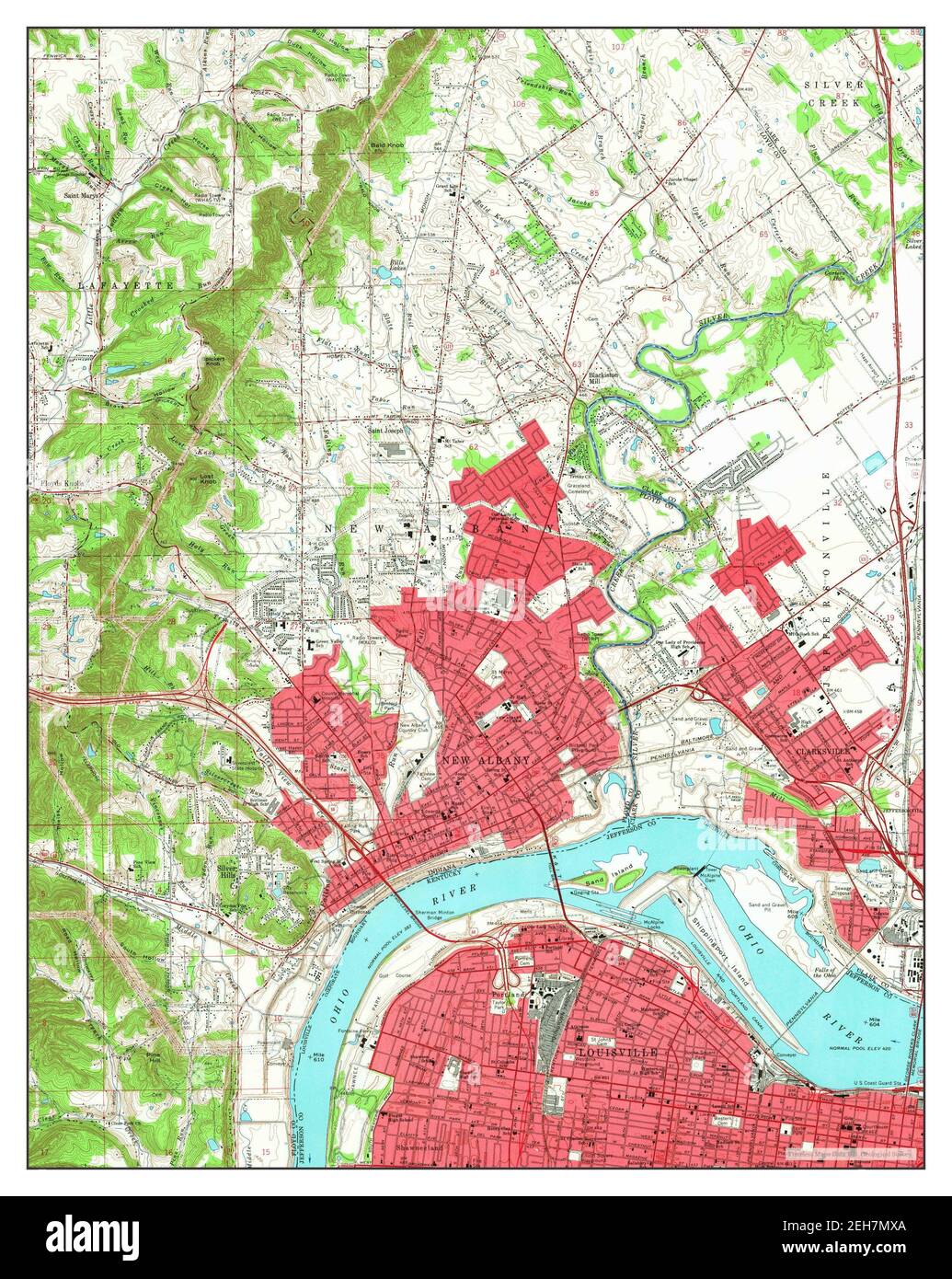 Albany indiana map hi-res stock photography and images - Alamy