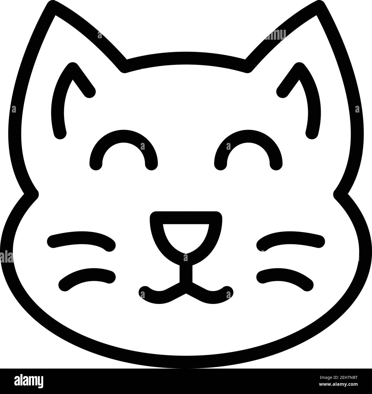 Happy cat figurine icon. Outline happy cat figurine vector icon for web ...