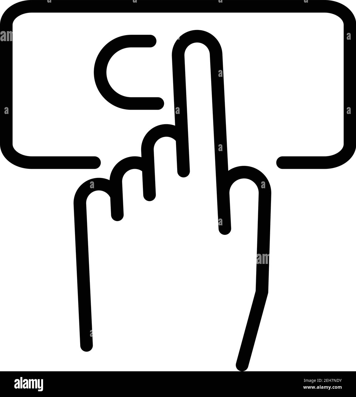 Switching on smartphone icon. Outline switching on smartphone vector ...