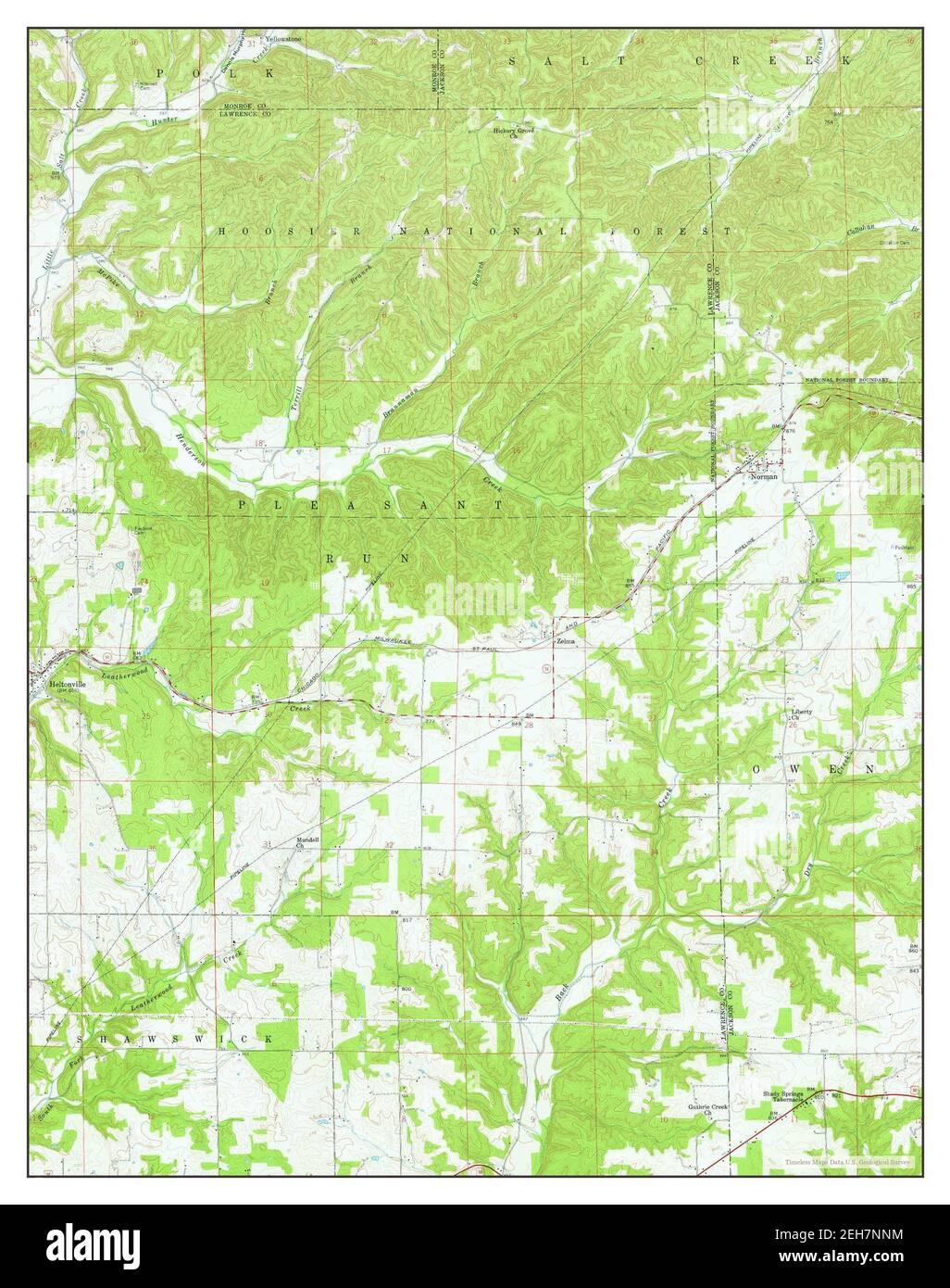 Norman, Indiana, map 1958, 1:24000, United States of America by ...