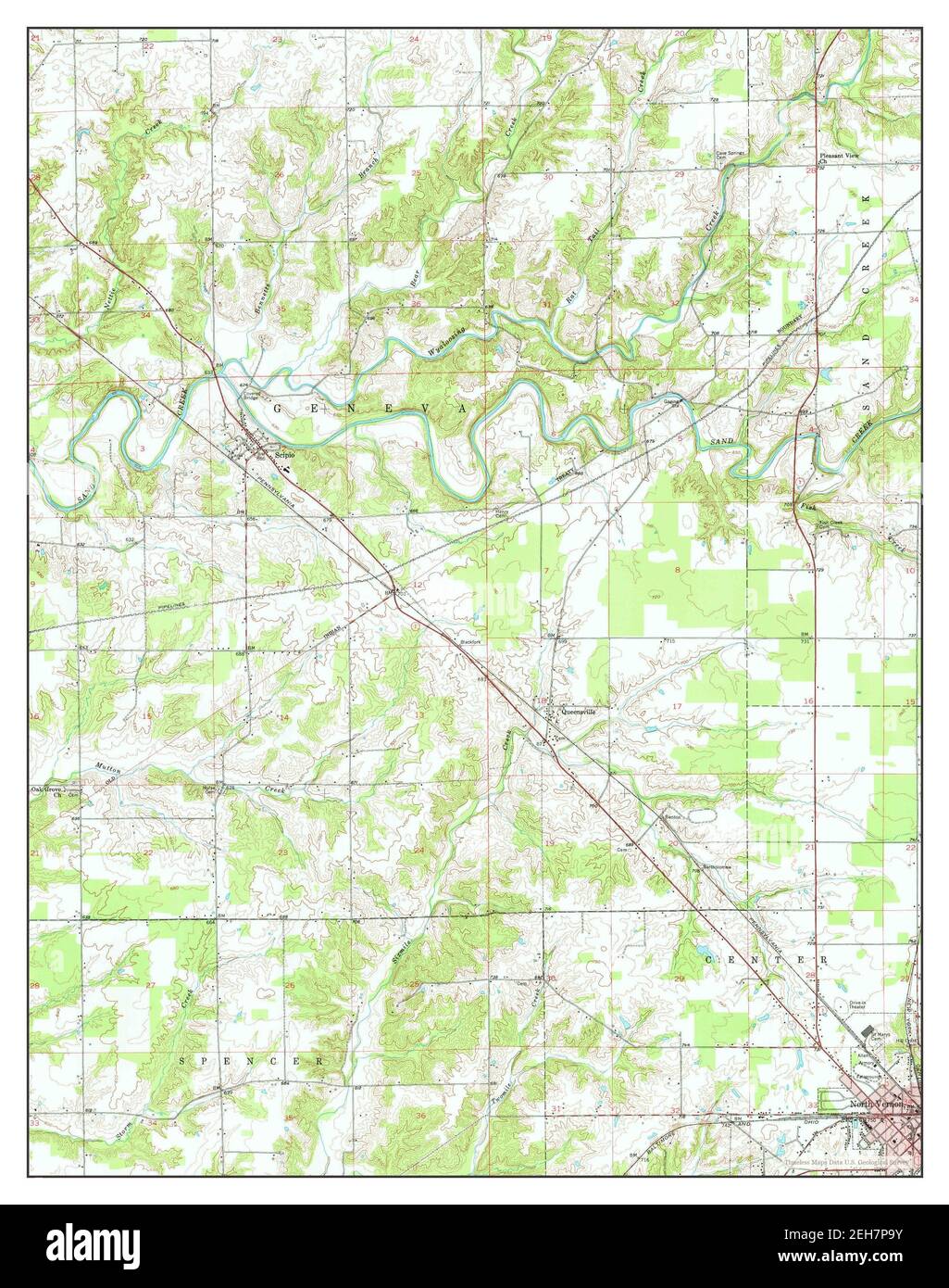 Map of north vernon hi-res stock photography and images - Alamy