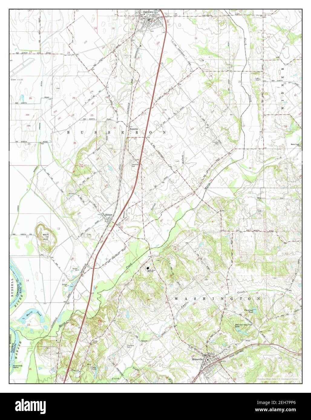 Oaktown, Indiana, map 1974, 1:24000, United States of America by ...