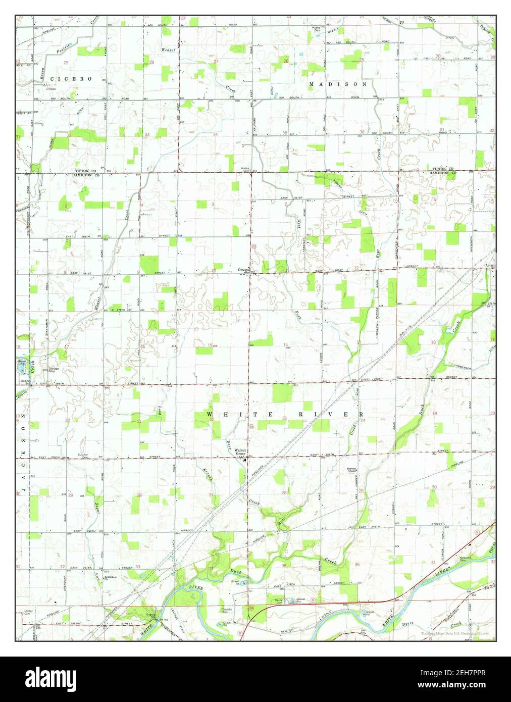 Omega, Indiana, map 1961, 1:24000, United States of America by Timeless ...
