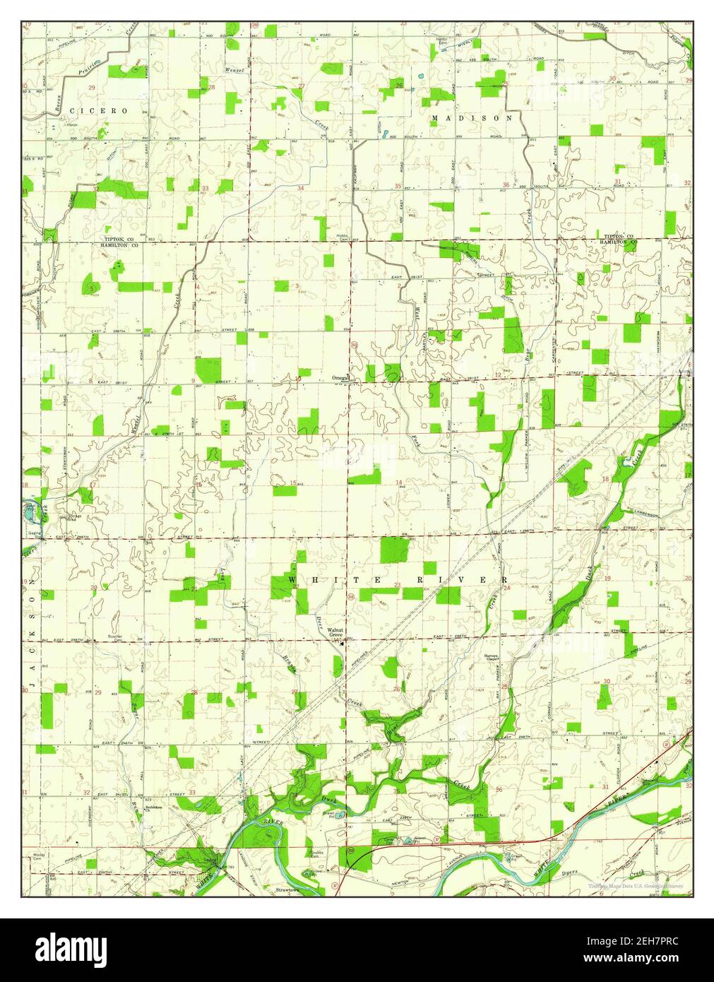 Omega, Indiana, map 1961, 1:24000, United States of America by Timeless ...