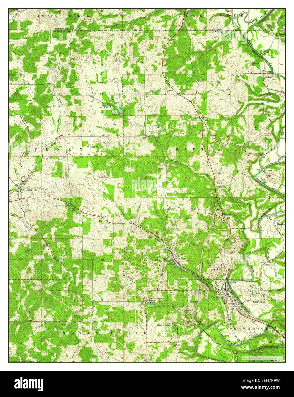 Oolitic, Indiana, map 1957, 1:24000, United States of America by ...