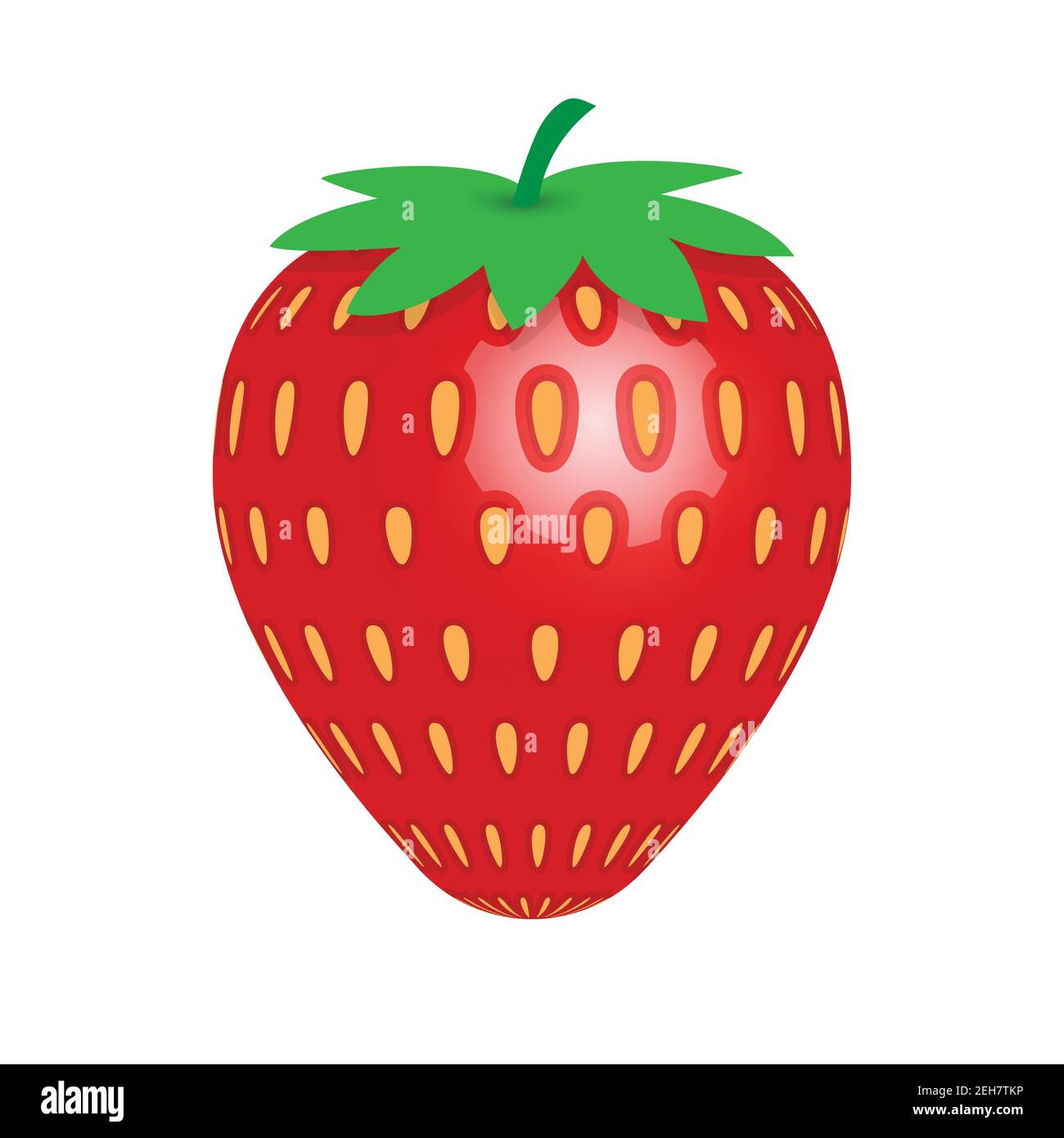 Garden strawberry icon isolated on white. Vector illustration Stock ...