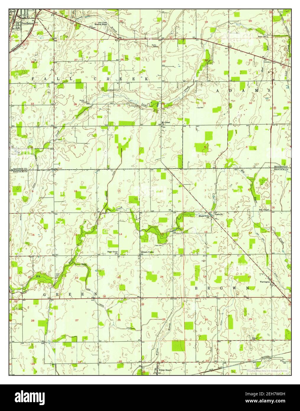 Map of pendleton Cut Out Stock Images & Pictures - Alamy
