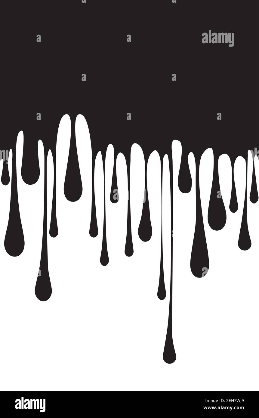 Abstract background with black dripping paint, liquid or oil Stock ...