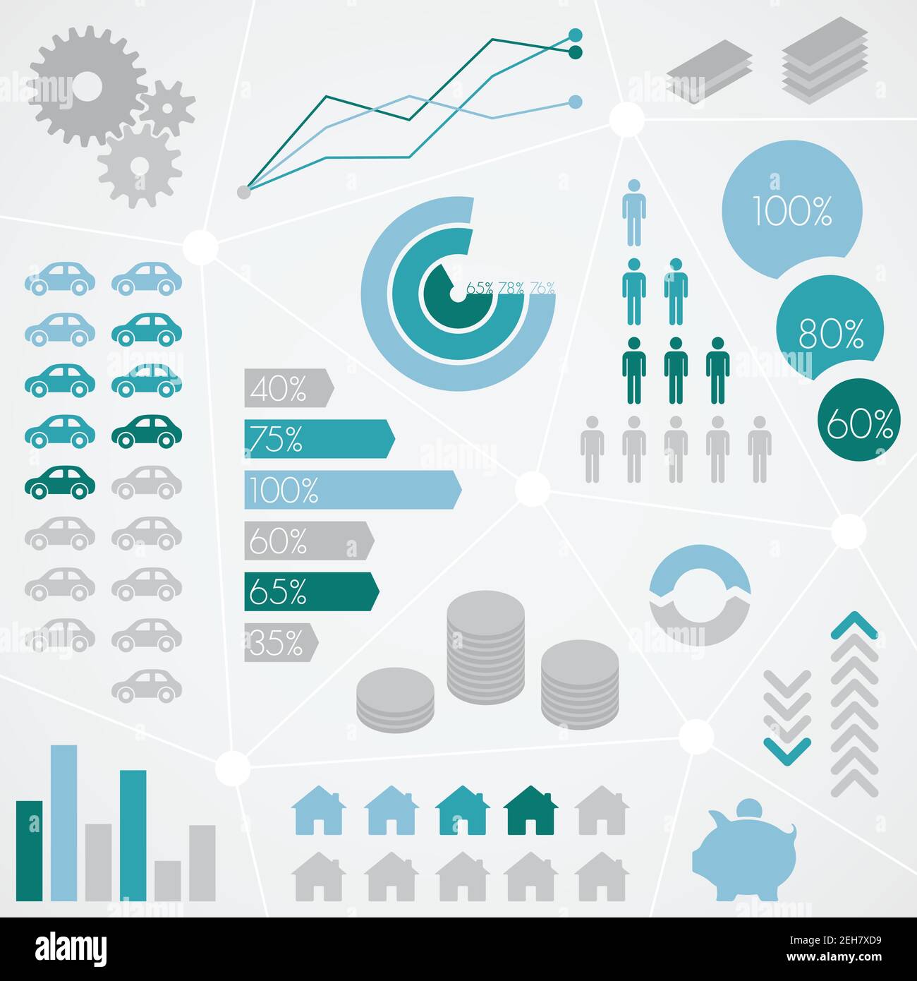 Finance Statistical Info Graphic Set Stock Vector Image & Art - Alamy