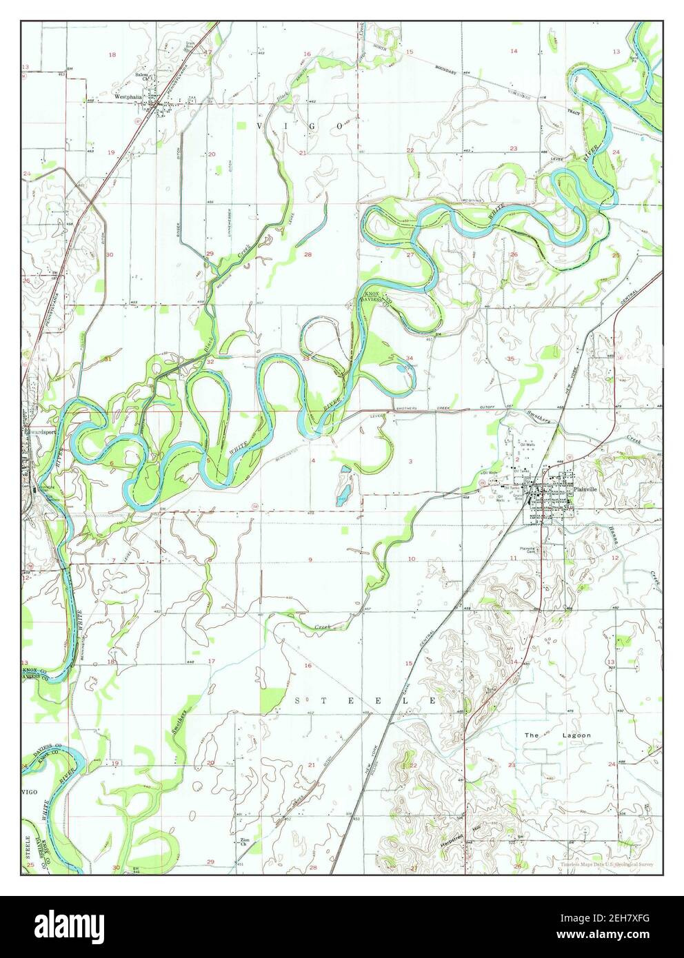 Plainville, Indiana, map 1957, 1:24000, United States of America by ...
