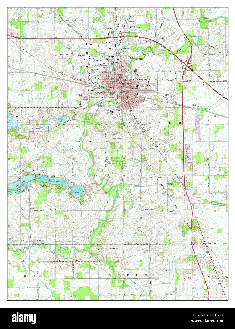 Map of plymouth indiana hi-res stock photography and images - Alamy
