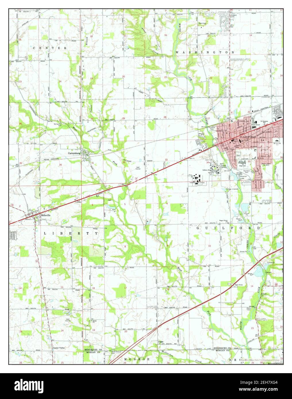 Plainfield, Indiana, map 1970, 1:24000, United States of America by ...