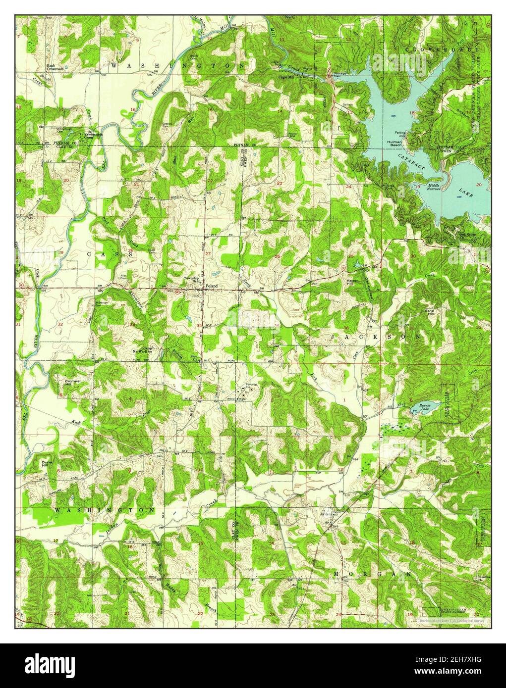 Poland, Indiana, map 1957, 1:24000, United States of America by ...