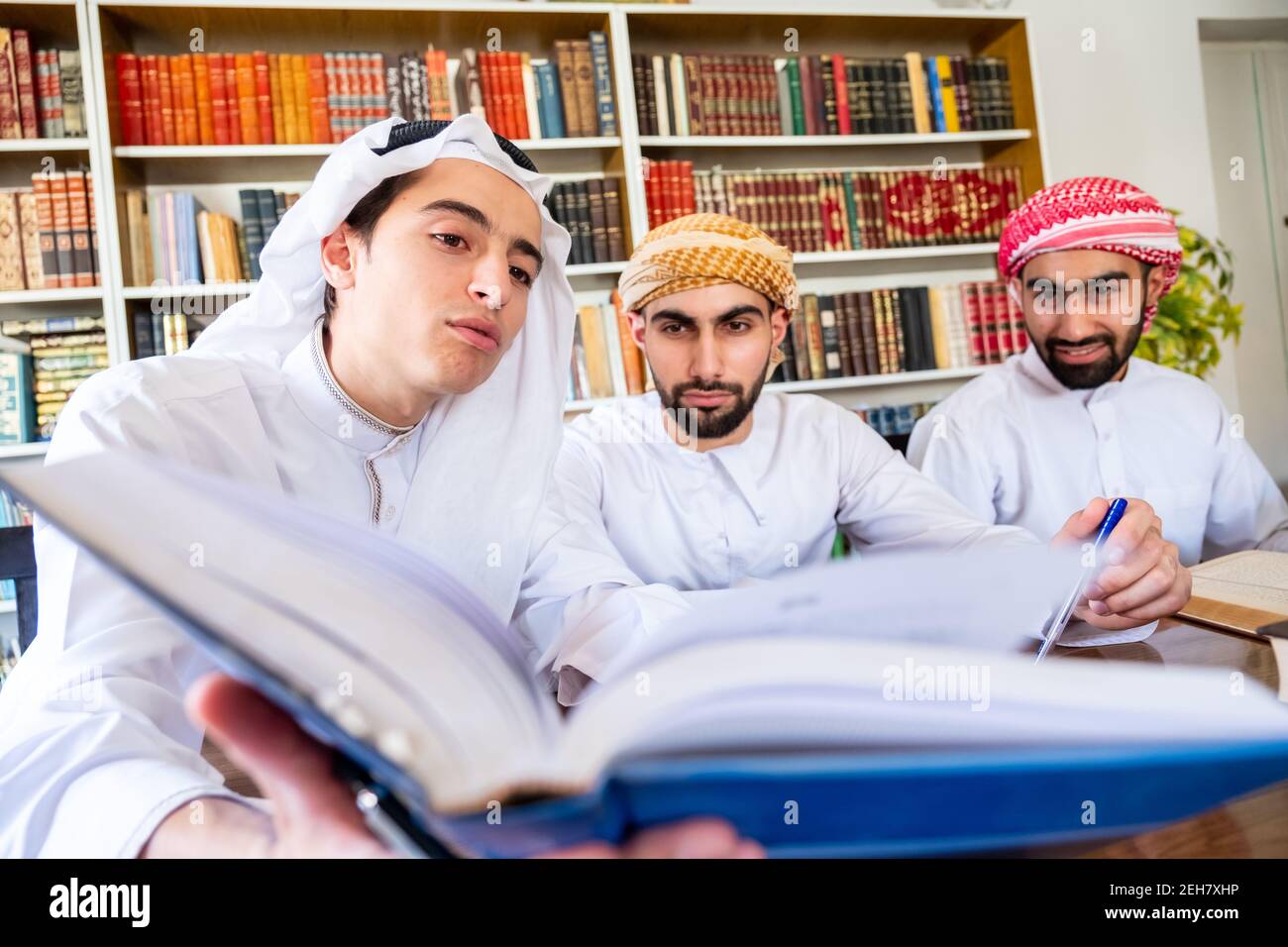 Muslim friends studying chatting hi-res stock photography and images ...