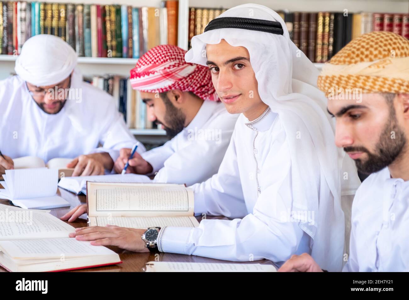 Muslim friends studying chatting hi-res stock photography and images ...