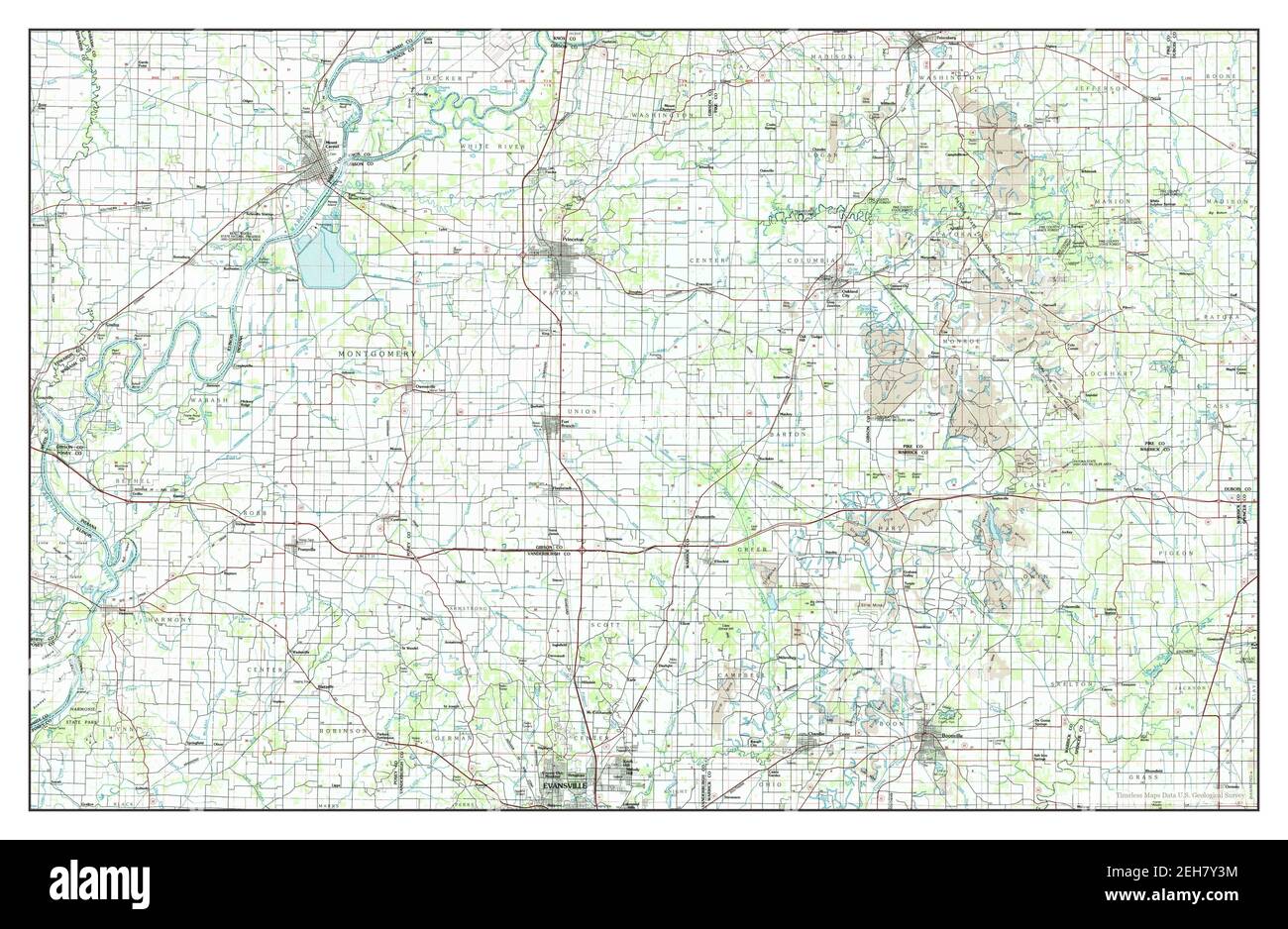 Princeton indiana map hi-res stock photography and images - Alamy