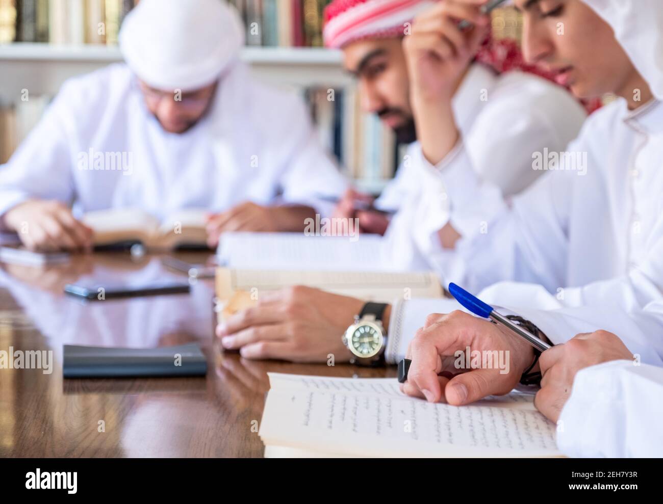 Muslim friends studying chatting hi-res stock photography and images ...