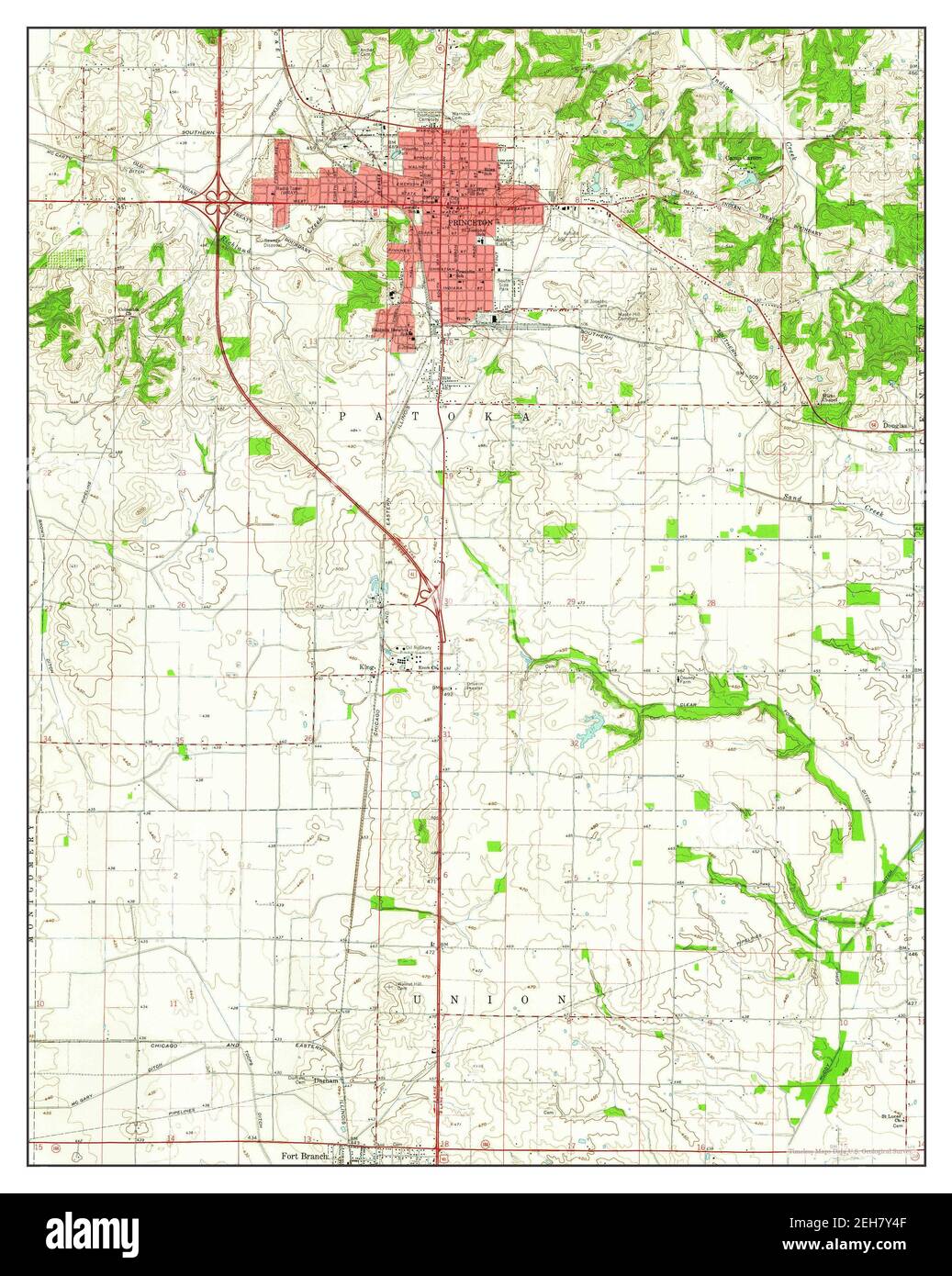 Princeton, Indiana, map 1959, 1:24000, United States of America by ...