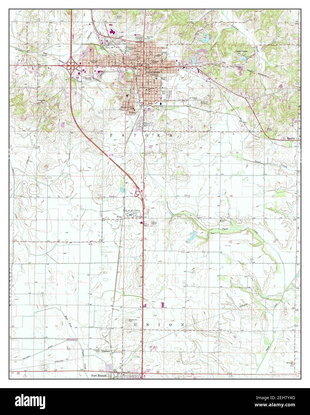 Princeton indiana map hi-res stock photography and images - Alamy