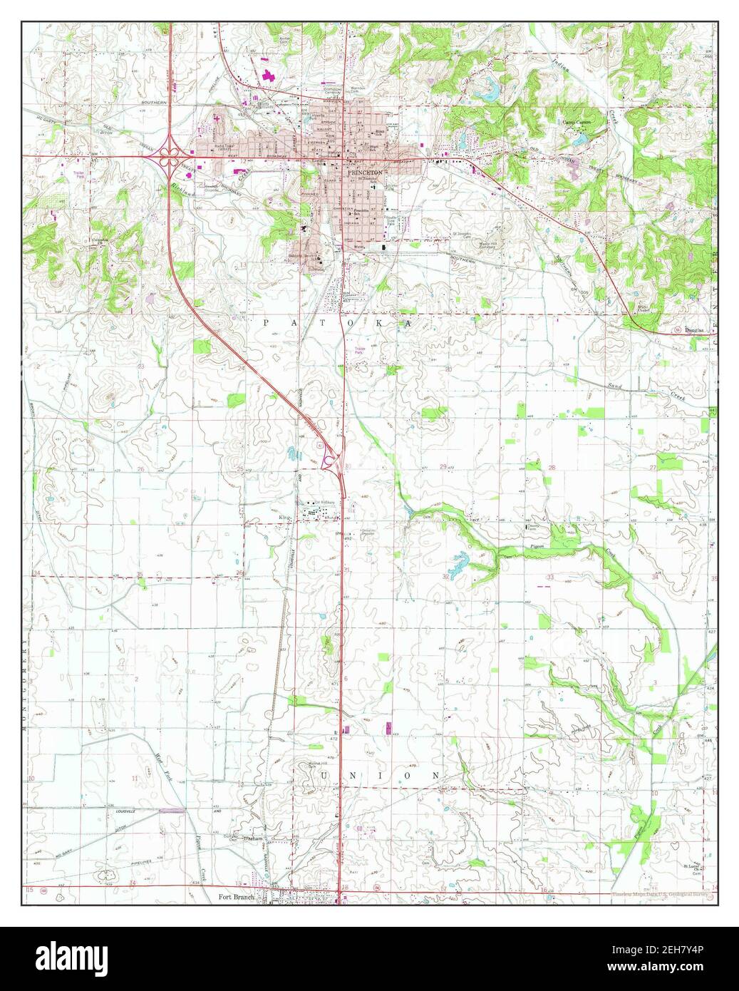 Princeton, Indiana, map 1959, 1:24000, United States of America by ...