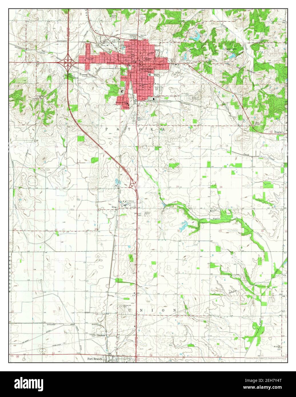 Princeton, Indiana, map 1959, 1:24000, United States of America by ...