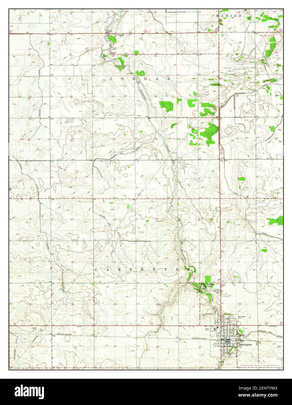 Remington indiana map hi-res stock photography and images - Alamy
