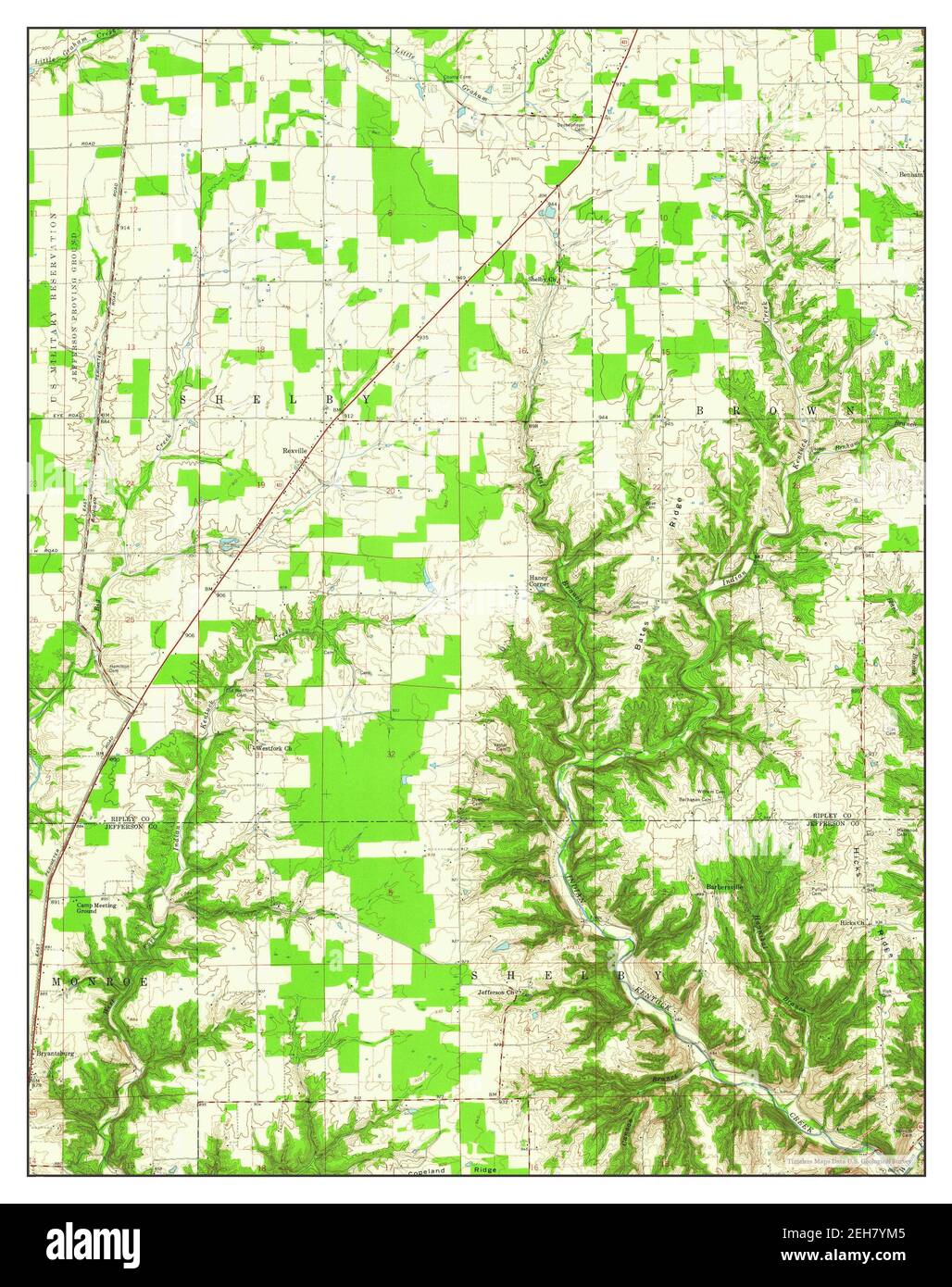 Rexville, Indiana, map 1959, 1:24000, United States of America by ...