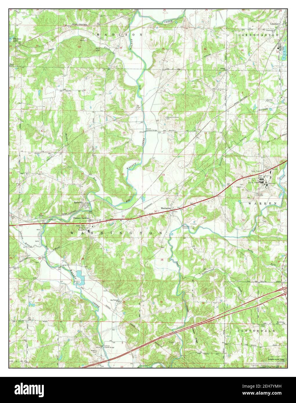 Reelsville, Indiana, map 1971, 1:24000, United States of America by ...