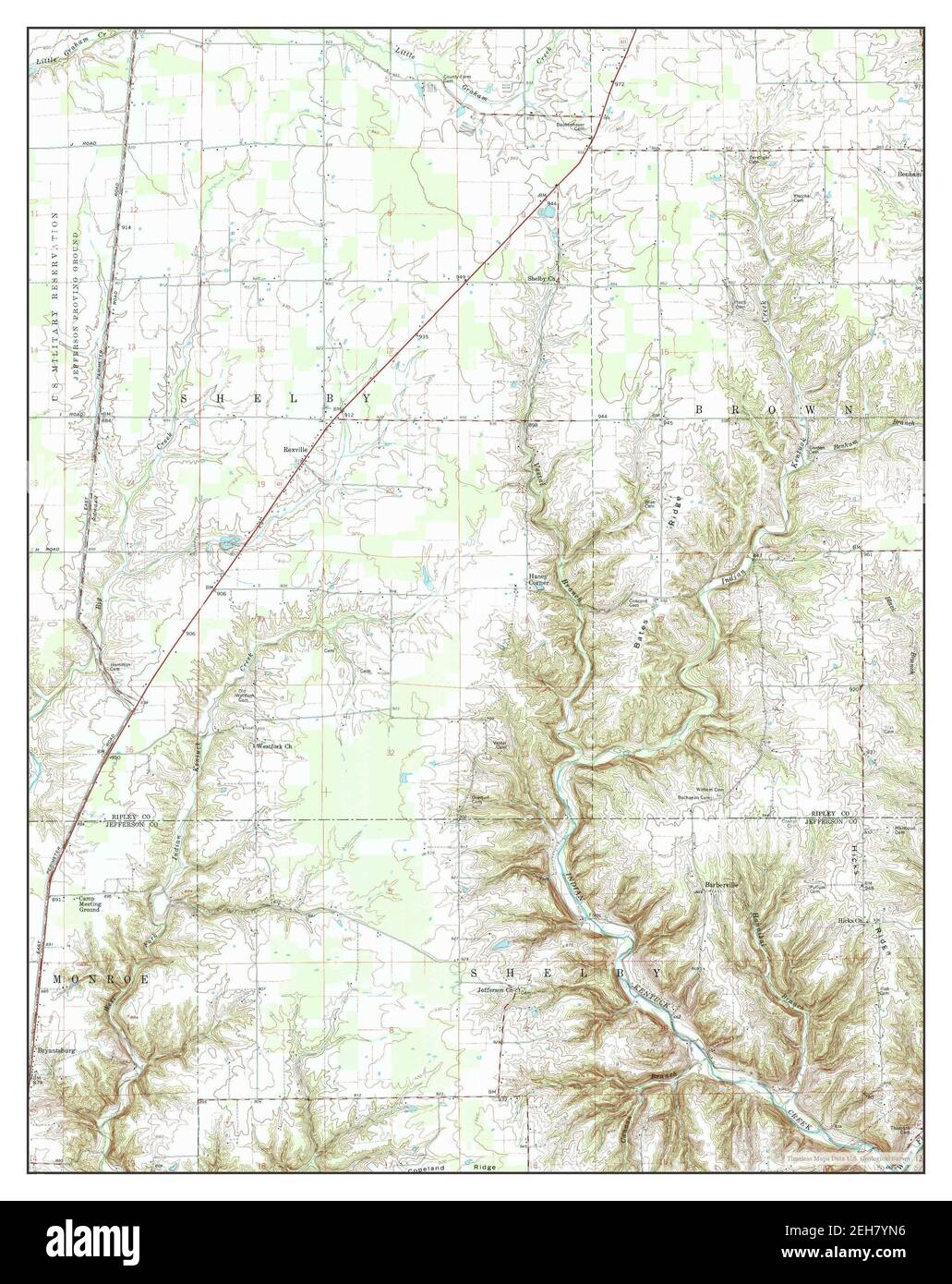 Rexville, Indiana, map 1959, 1:24000, United States of America by ...