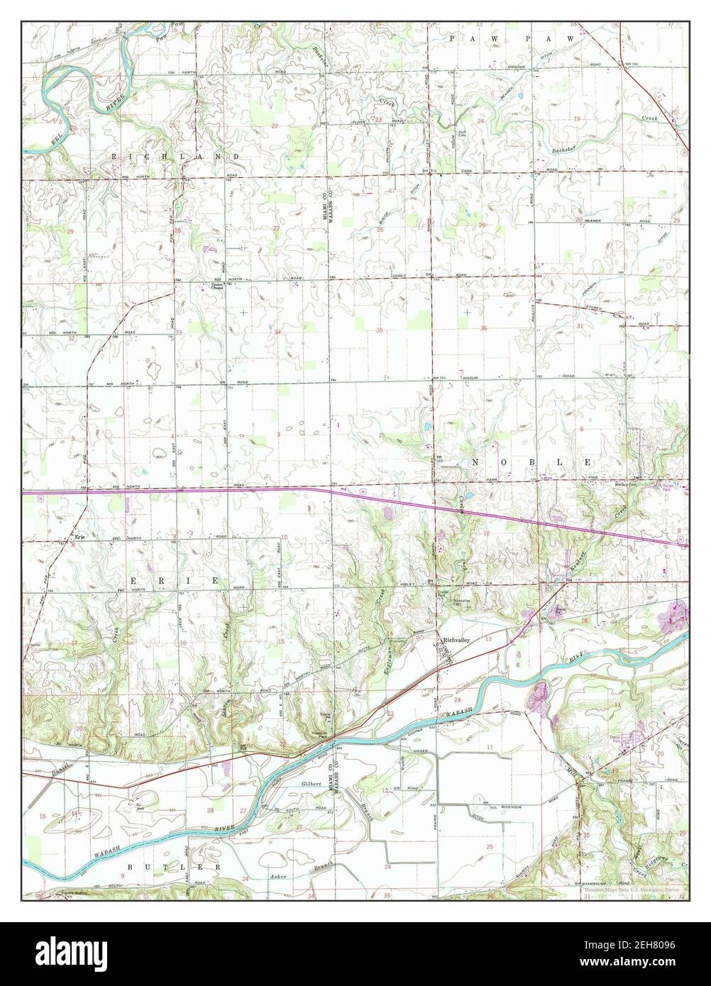 Richvalley, Indiana, map 1963, 1:24000, United States of America by ...