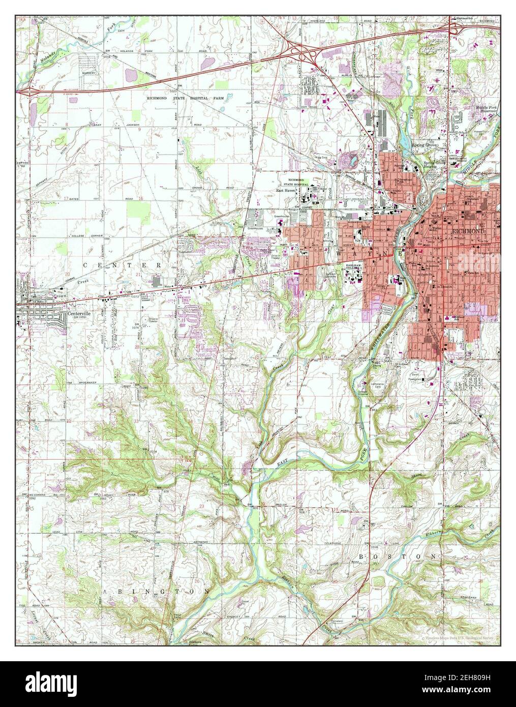 Richmond Indiana United States Maps