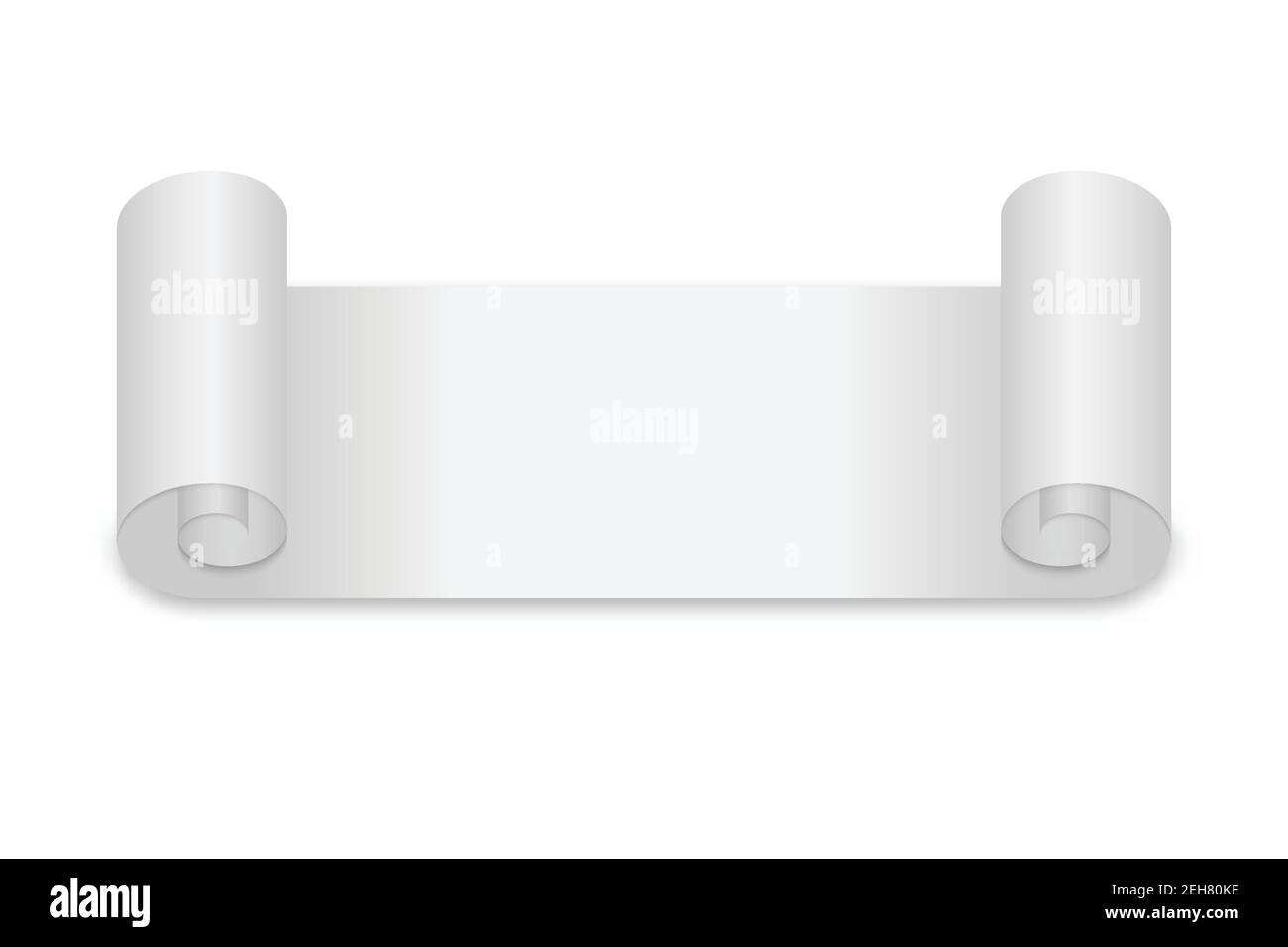 blank roll paper page on white background. Vector illustration Stock ...