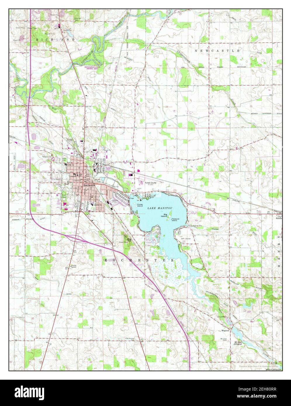 Rochester indiana map hi-res stock photography and images - Alamy