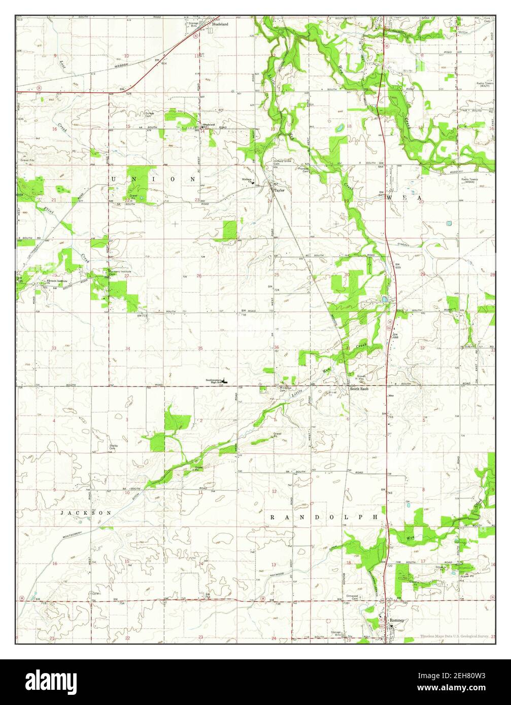 Romney indiana map hi-res stock photography and images - Alamy
