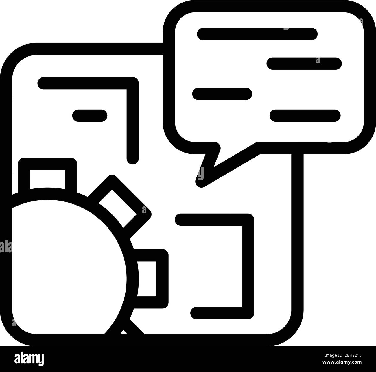 Interaction icon. Outline interaction vector icon for web design ...