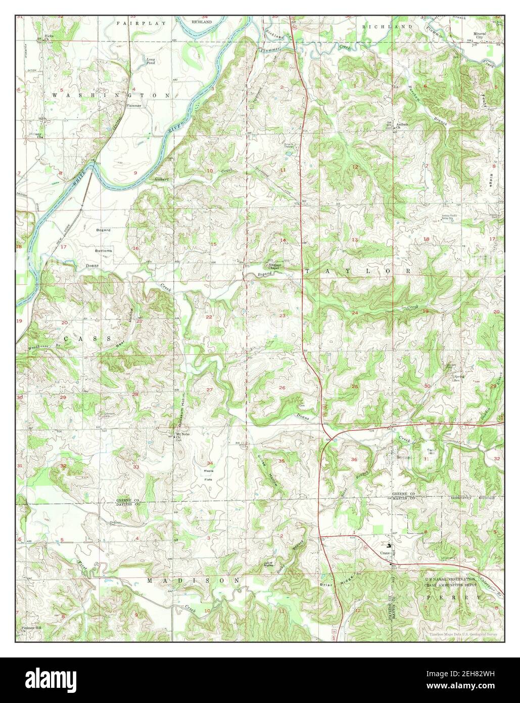 Old map of indiana Cut Out Stock Images & Pictures - Alamy
