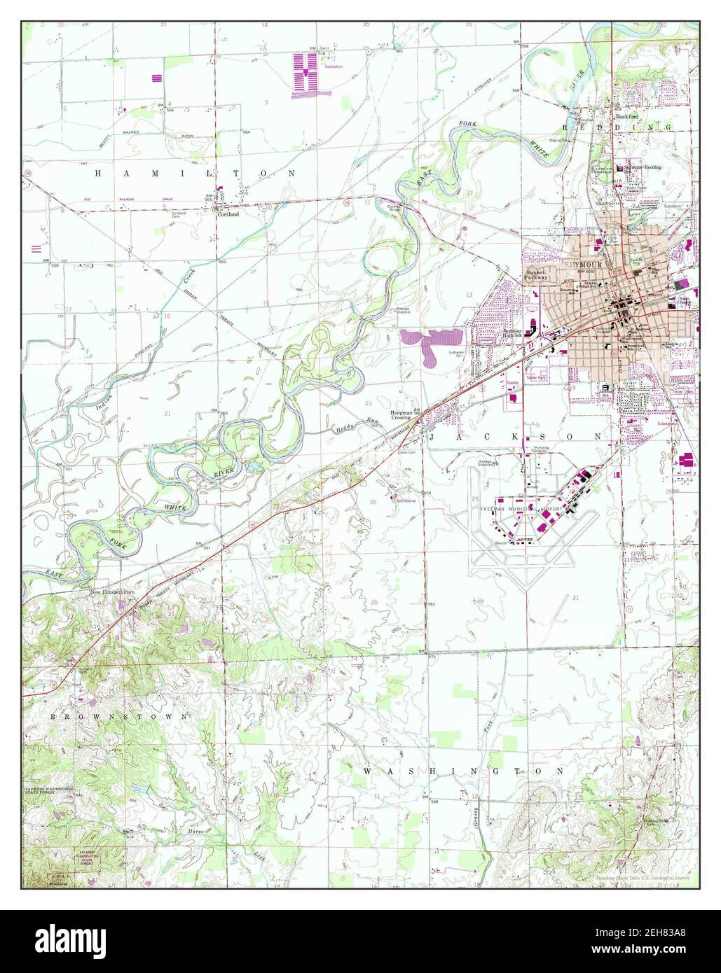 Seymour, Indiana, map 1958, 1:24000, United States of America by ...
